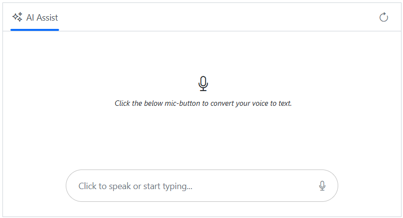 Speech-to-Text with Blazor AI AssistView Component | Syncfusion