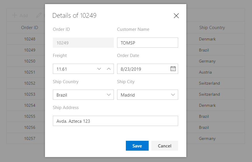 Template Editing In Blazor DataGrid Component Syncfusion