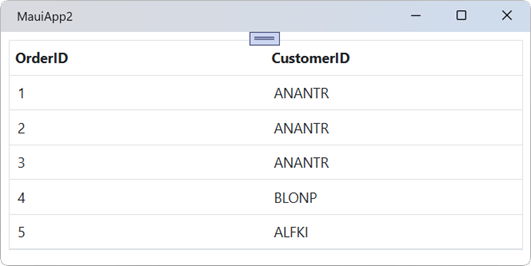 Getting Started with DataGrid Component | Blazor MAUI App | Syncfusion
