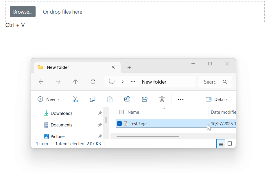 Drag and Drop in Blazor File Upload Component | Syncfusion