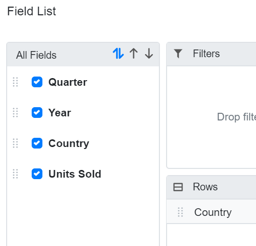 Field List In Blazor Pivot Table Component Syncfusion