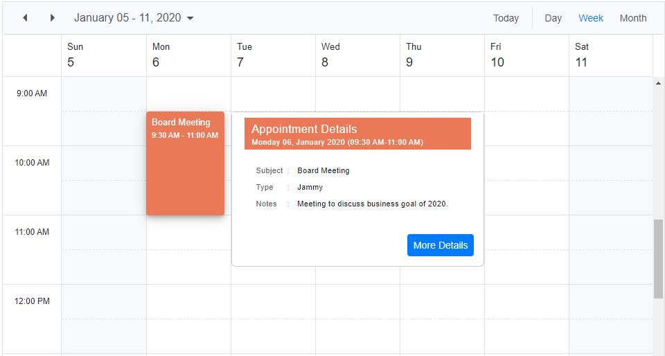 Editor Window Customization In Blazor Scheduler Component Syncfusion